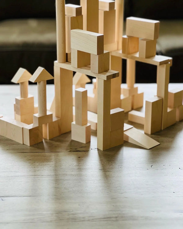 Advanced Builder Wooden Blocks Set - 78 pieces | Made in the USA – The ...