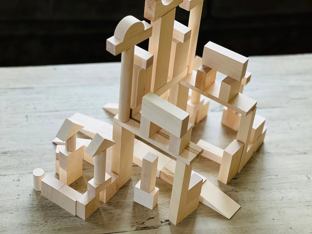 Advanced Builder Wooden Blocks Set - 78 pieces | Made in the USA – The ...