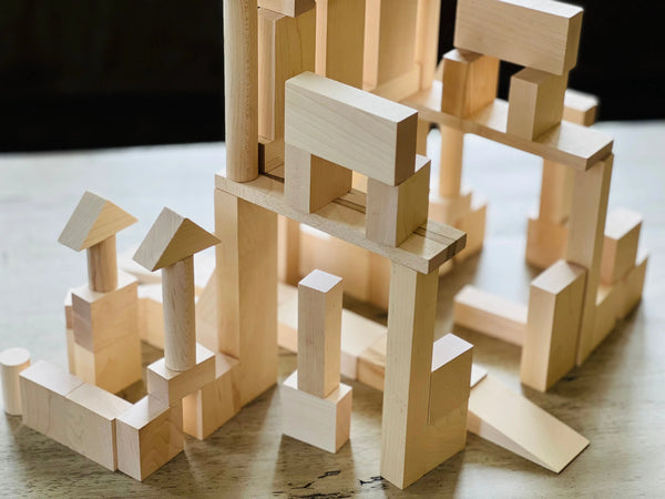 Advanced Builder Wooden Blocks Set - 78 pieces | Made in the USA – The ...