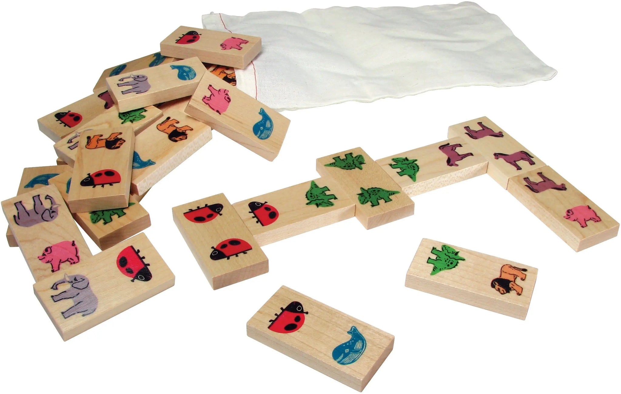 Animal Dominoes | Made in USA | Wooden Board Games – The Baby Penguin