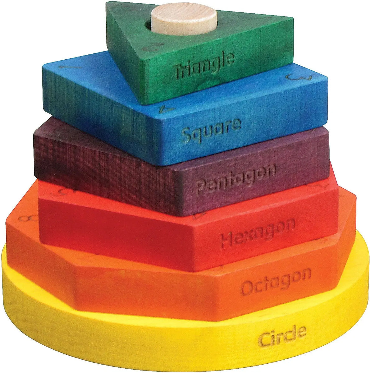 Colored Wooden Shape Stacker | Made in the USA – The Baby Penguin