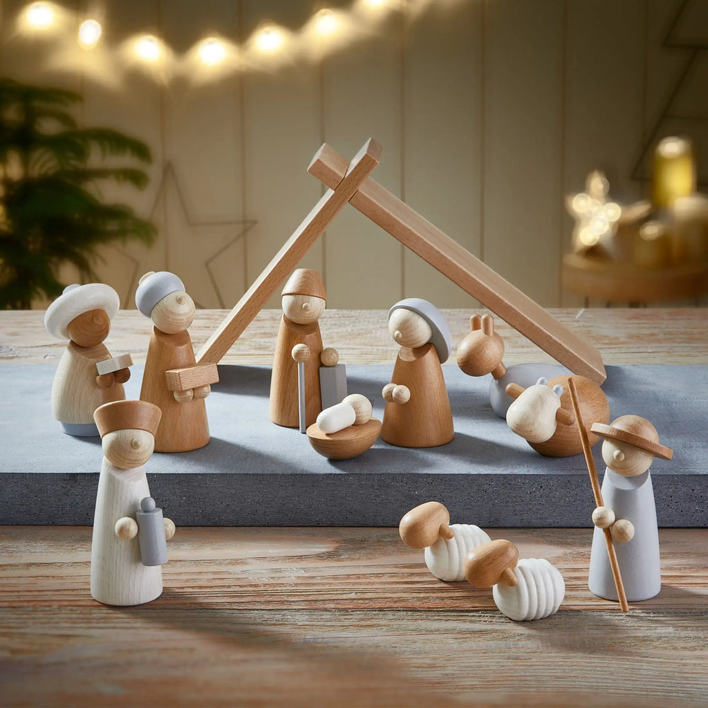 Natural Wood Nativity Set | Made in Europe | HABA USA – The Baby Penguin