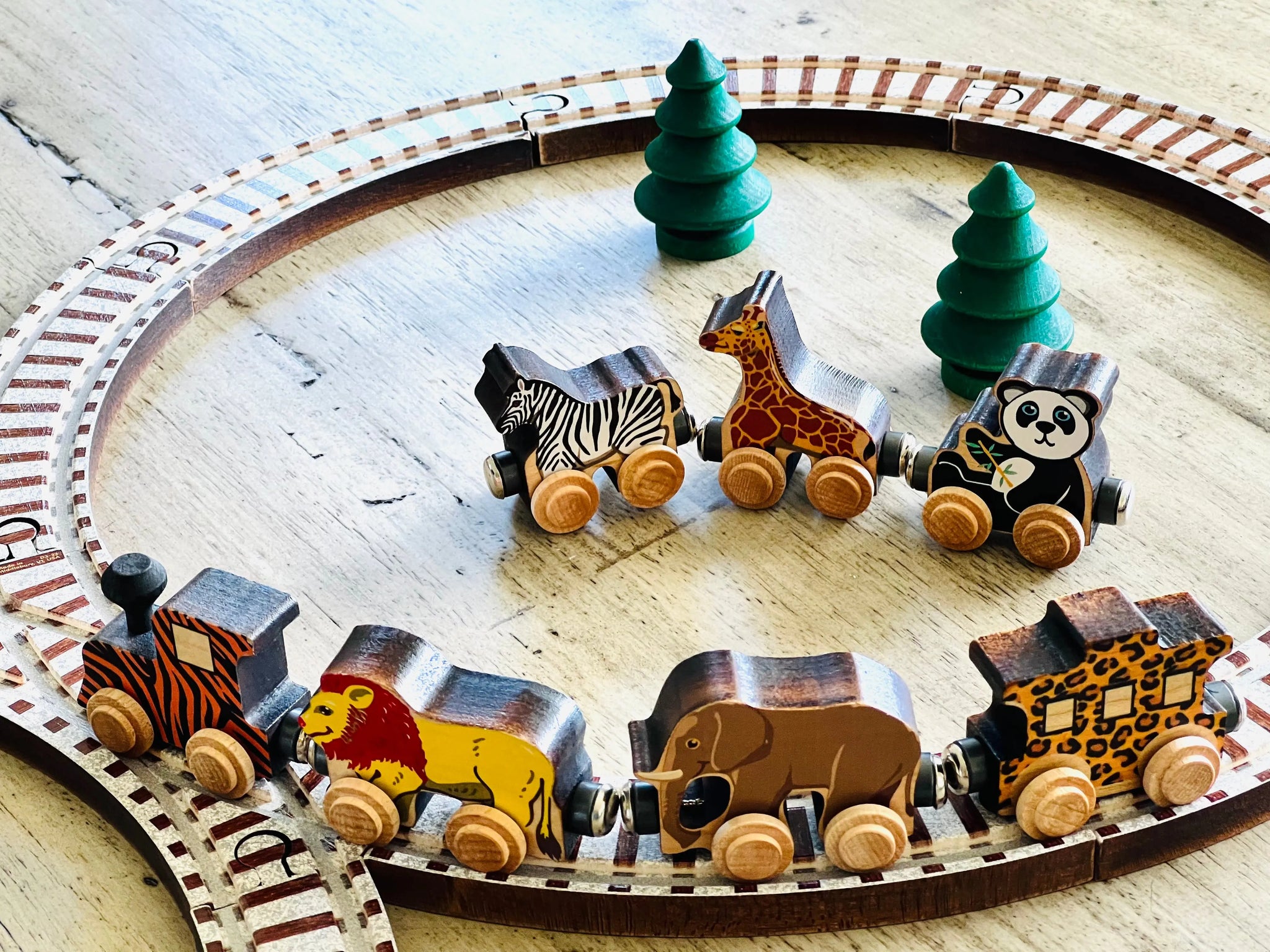 Safari Animal Train Set | Made in the USA | NameTrains – The Baby Penguin