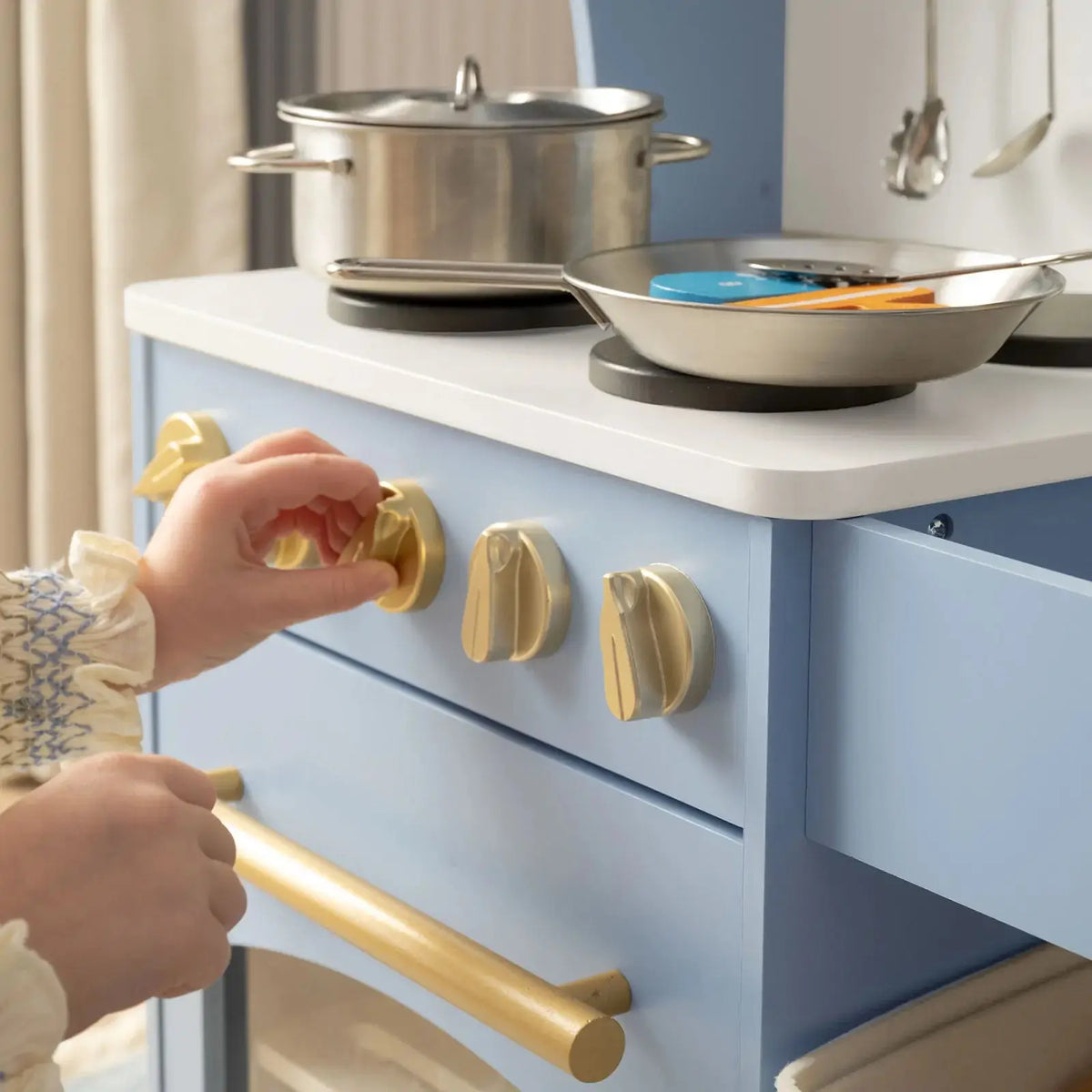Tiny Land® Pretend Play Kitchen for Kids - Serenity Wooden Kitchen ...