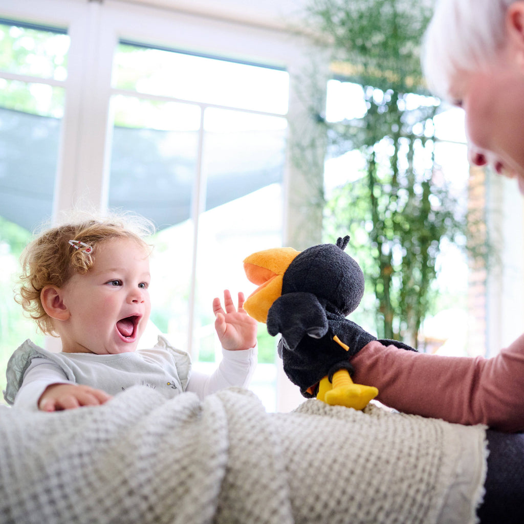 Theo the Raven Glove Puppet – The Baby Penguin